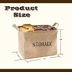 YD Youdepot Large Foldable Kids' Toy Storage Organizer Bin - Eco-Friendly Basket with Handles for Toys, Baby Clothes, Books, Gifts, Clothes - Measures 17x13x10 Inches