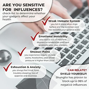 Karelian Heritage Shungite Stone Necklace Set | 5 Authentic Shungite Pendants | Defender Shield Protection Shungite Jewelry | Healing Necklace for Personal Protection, Meditation and Grounding S014