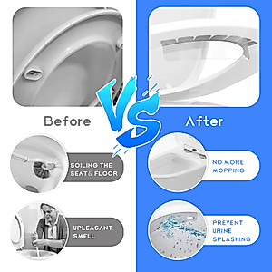 HealthSTEC 4 Pack Pee Guards for Toilet Seats Toilet Seat Splash Guards for Adults Around Toilet Floor Protector to Keeps Toilet Clean Durable and Easy-to-Install (Green)