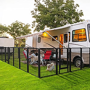 Yaheetech Dog Playpen Outdoor, 8 Panel Dog Fence 40" Indoor Pet Pen for Large/Medium/Small Dogs Heavy Duty Pet Exercise Pen for Puppy/Rabbit/Small Animals Portable Playpen for RV Camping Garden Yard