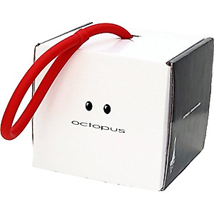 Formverkert Octopus Shower Caddy (in Red) - Shower Gel Shampoo Conditioner Brush Razors Toys Accessories Holder, 9 Slots, Fits All Sized Bottles, Stylish Fun Bath Shower Organizer, Designed in Sweden