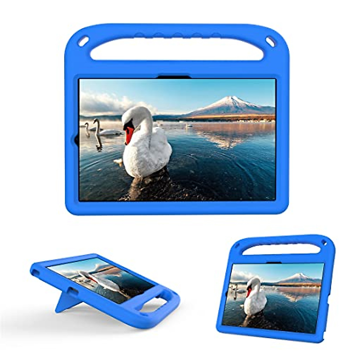 JGY Compatible with Samsung Tab A8 10.5 X200 Kids Case with Handle Stand A8 10.5 X200 Case Kids Proof Light EVA Rugged Shockproof Full Cover for Boy Girl Baby (Blue)
