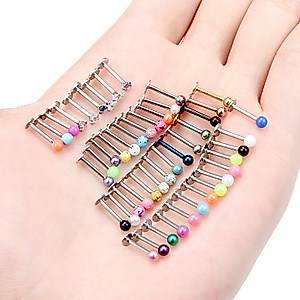 Vsnnsns 16G Lip Rings Stainless Steel Labret Monroe Lip Rings Nail Cartilage Tragus Helix Earrings Studs Ring Medusa Piercing Jewelry for Women Men 8mm