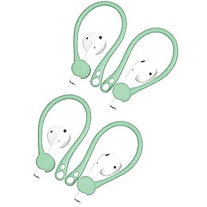 Rayker[Anti-Slip] Earhook Replacement for Airpods, Silicone Ear Loop Ear Hooks Anti-Lost Keep Airpods in Ear, Design for Airpod Outdoors, 2 Pairs, Green