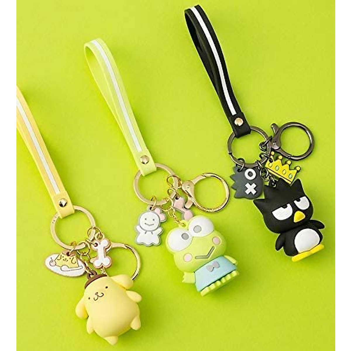Mtoye Cute Kawaii Accessories Anime Keychain Adorable Premium Quality Cartoon Keychain Keyring Key Purse Handbag Charms