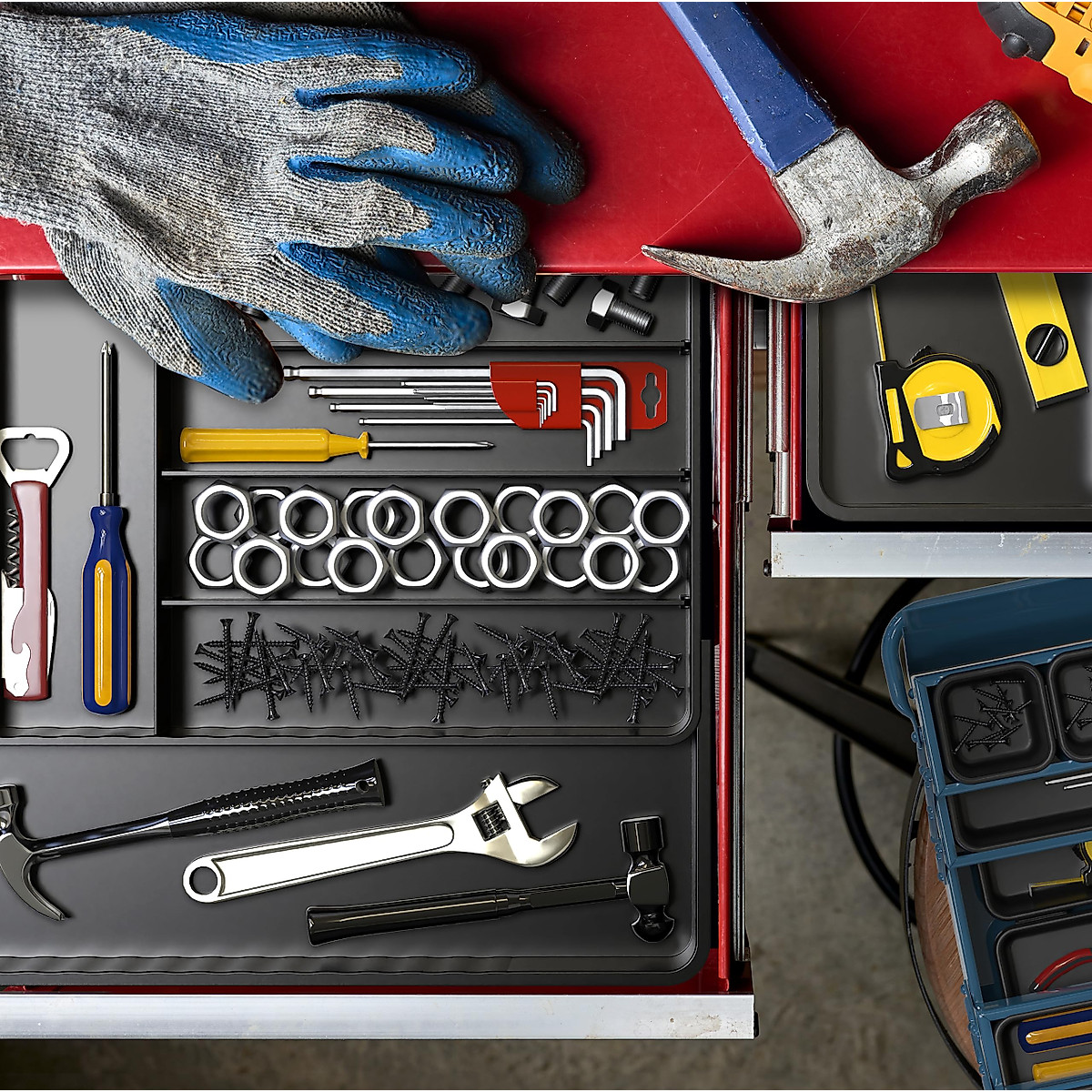 Simple Houseware Expandable Kitchen Drawer Flatware Organizer, Black