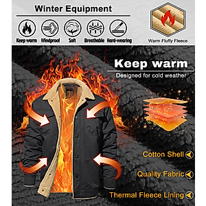 EKLENTSON Men's Cold Weather Winter Jacket - Insulated Snow Jacket for Hunting & Fall, Grey, Medium