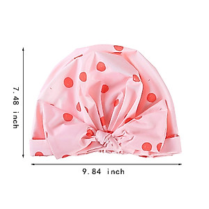 iSPECIAL Shower Cap for Women Long Hair Reusable, Adjustable Shower Caps & Luxury Waterproof Bathing Hair Cap for Women, Elegant Double Layer Shower Caps