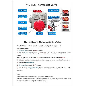 110-326 Natural Gas Water Heater Thermostat. Gas Water Heater Valve JXHONG