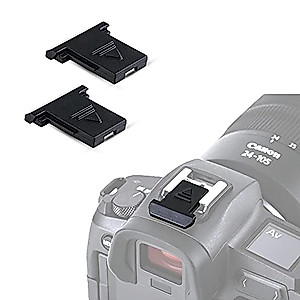 JJC 2 PCS Camera Hot Shoe Cover Cap Protector for Canon EOS R5 R6 RP R 7D Mark II 6D Mark II 5D Mark IV III 1D Mark IV M50 M5 Mark II Rebel T8i T7i T7 T6i T6 T5 SL3 SL2 Camera & More-Black