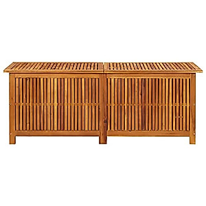 ZQQLVOO Deck Box, Garden Backyard Storage Bench, Outdoor Storage Container for Patio Furniture Cushions and Gardening Tools,Patio Storage Box 59"x19.6"x22.8" Solid Acacia Wood