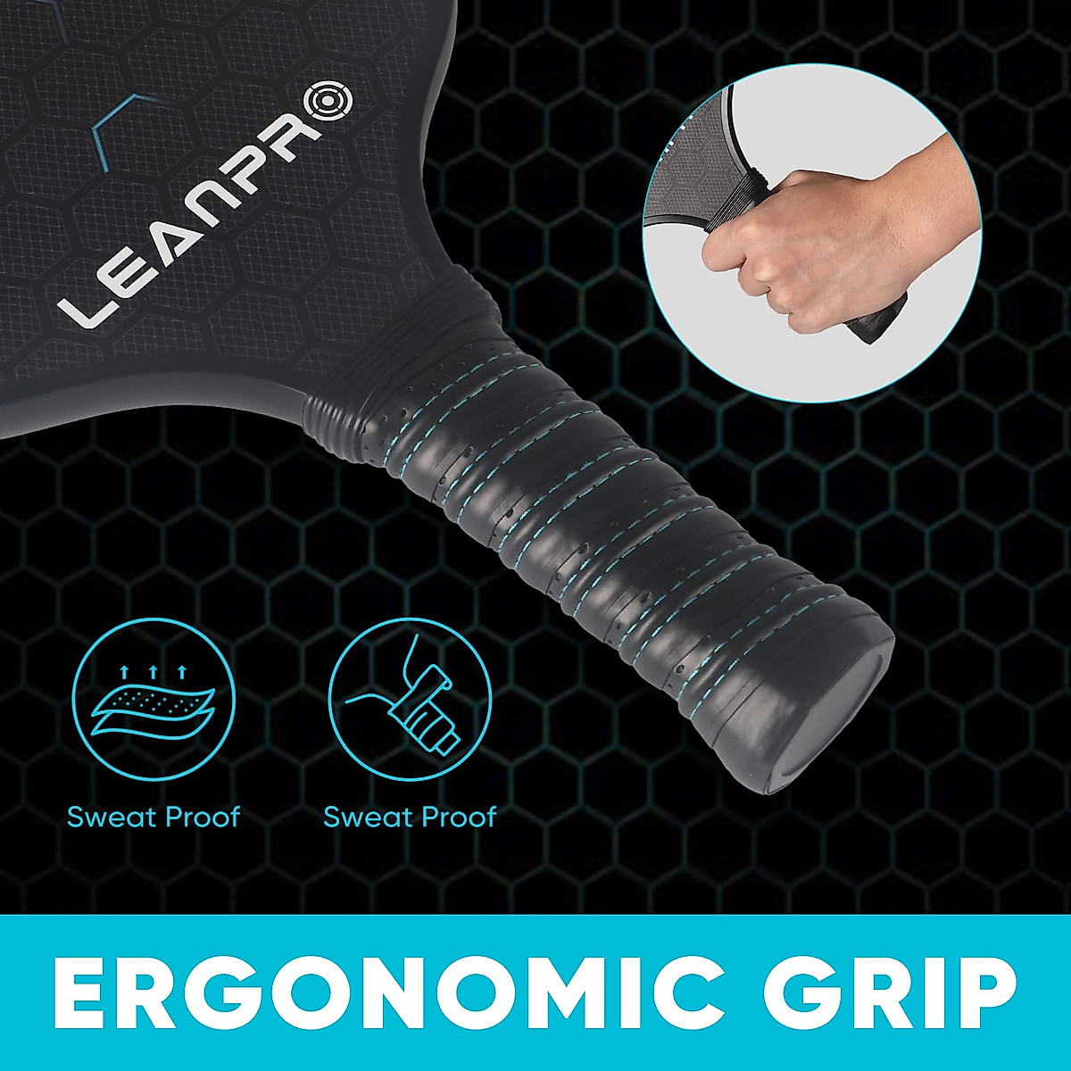 Pickleball Paddles Set of 2 Rackets with 4 Balls and 1 Pickleball Bag Pickle Ball Rackets for Women & Men with Grip Tape Pickleball Set Racquet Lightweight (Honeycomb)