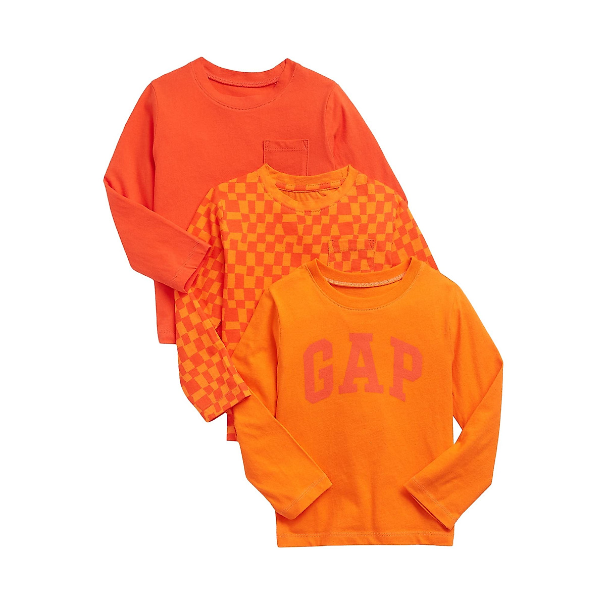 GAP Baby Boys Long Sleeve Tee T Shirt, New Dark Orange, 4T US