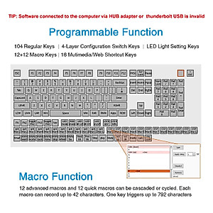 Koolertron Mechanical Numpad Macro Keyboard, 9-Key Numeric Keypad LED Backlit Gaming Keyboard, Fully Programmable Number Pad Keyboard, Computer High Ground Mechanical Macro Number Keypad