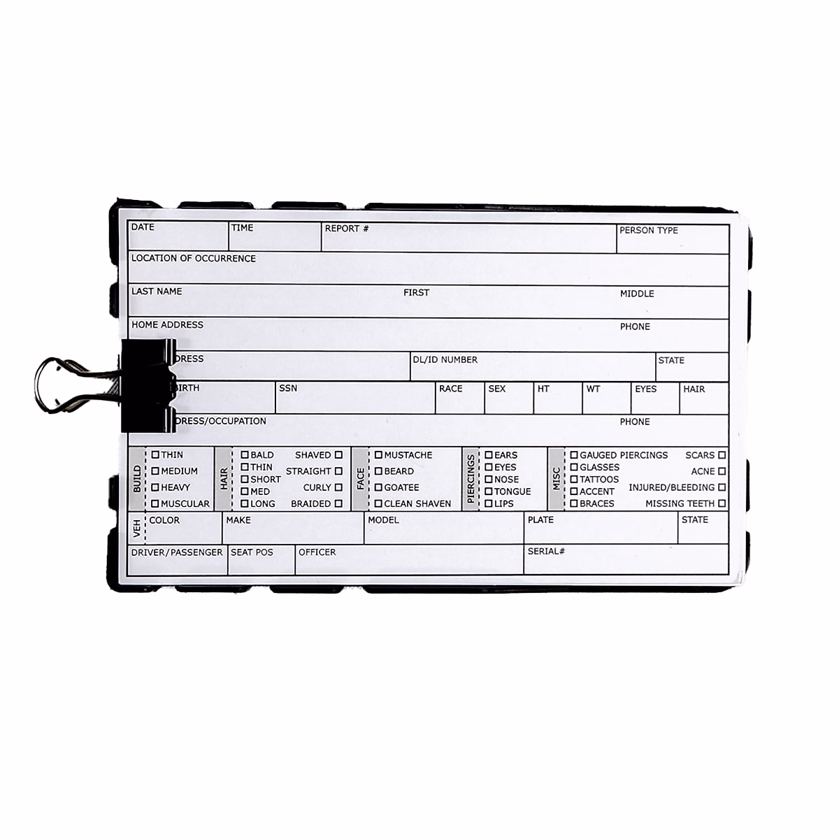 TPK - Tactical Pocket Klipboard | Pocket Clipboard for First Responders | Fits 3" x 5" Index Cards and TacticalKlips FI Cards (TPK)