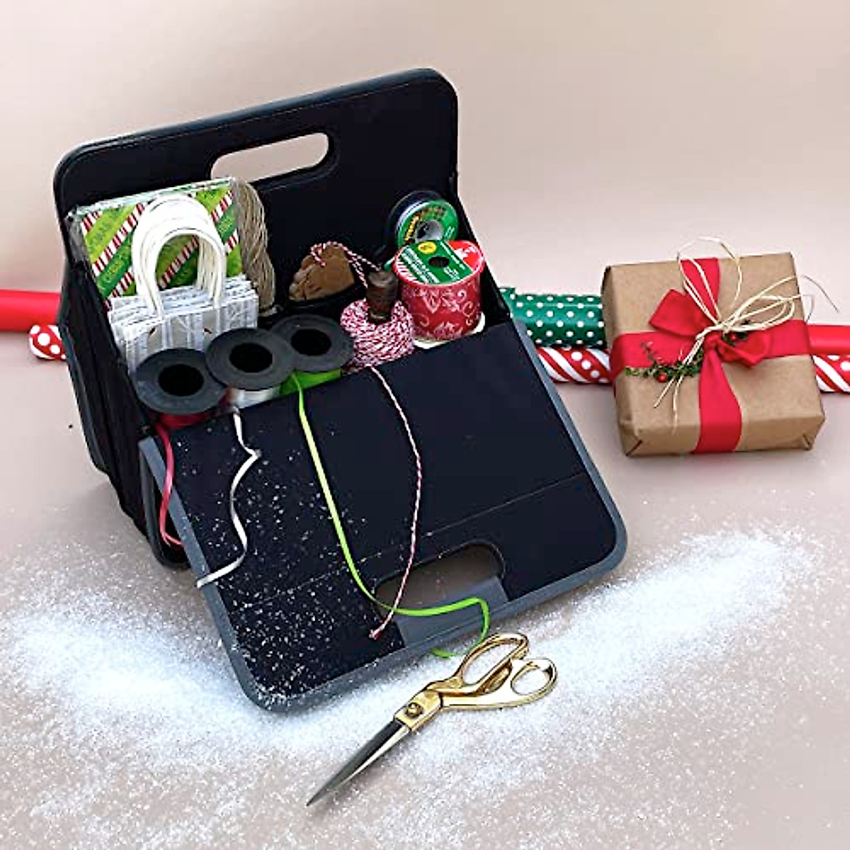 meori Foldable Hobby & Tool Lava Black Sewing Crafting Quilting Knitting Art Supplies Tool Hobby Box