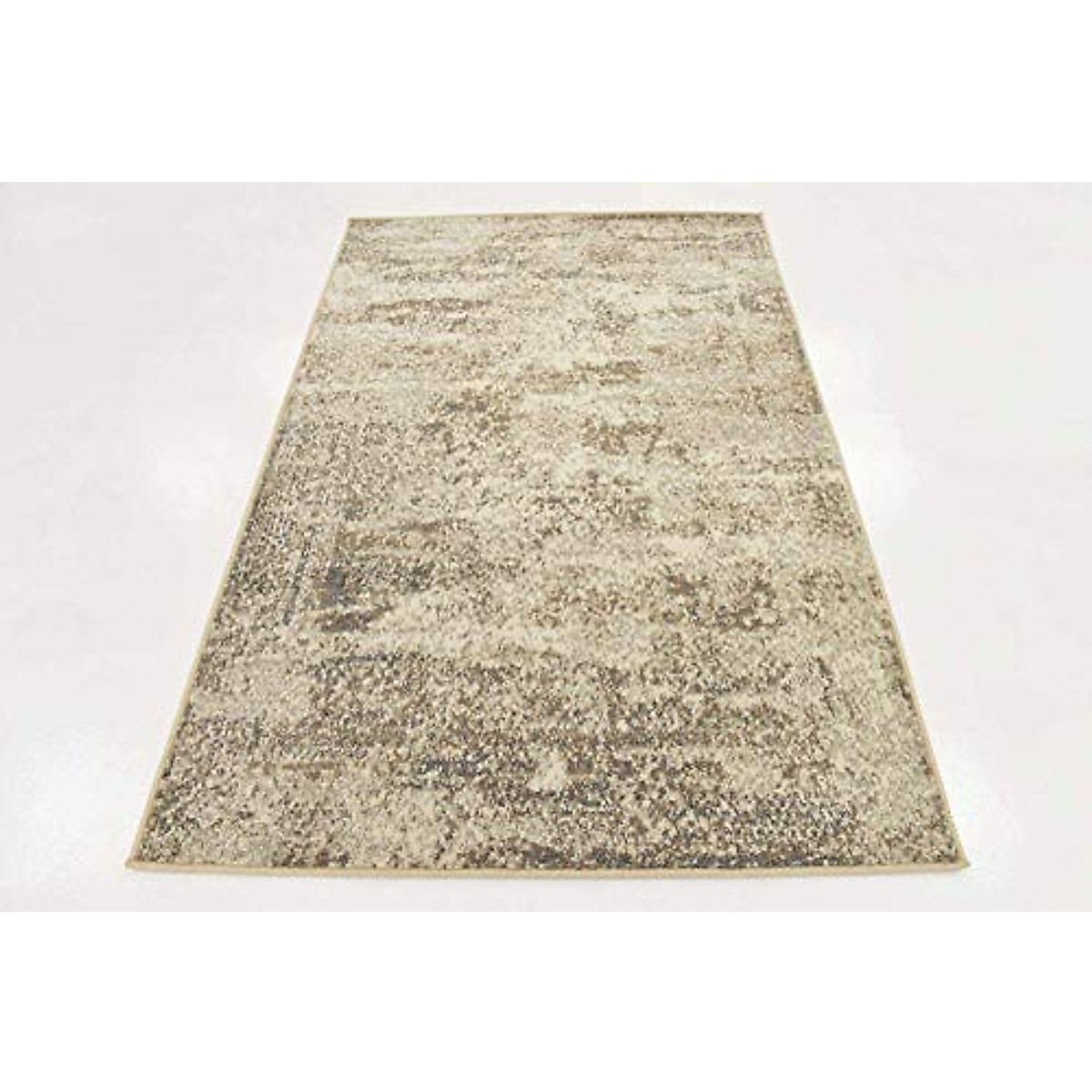 Unique Loom Tuareg Collection Distressed Abstract Traditional Vintage Area Rug, 4 ft x 6 ft, Beige/Brown
