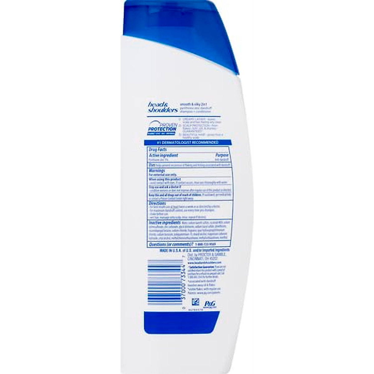 Head and Shoulders Smooth & Silky Paraben Free 2in1 Dandruff Shampoo and Conditioner, 12.8 fl oz