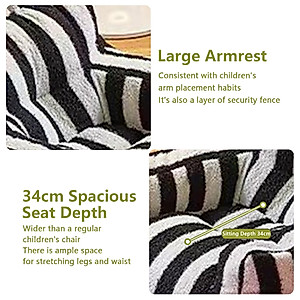 Luxmars Kids Sofa, Children Couch with Side Pocket, Kids Foam Chair, Toddler Plush Armrest Chair, Lightweight Children Sofa Chair, Kids Read Sofa for Girl or Boy