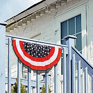 Beistle 54991-RWB Stars and Stripes Fabric Bunting, 4-Feet, Pkg of 1, Red/White/Blue