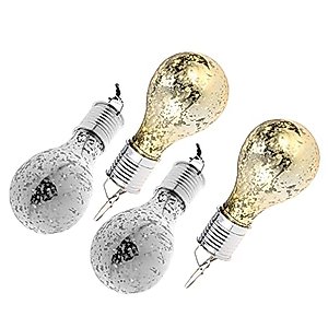 SOLUSTRE Outdoor String Lights Outdoor String Lights Led Bulb 4pcs Garden Light Outdoor Garden Home Hanging Decoration Solar Light Bulbs Golden Globe Light Bulbs Led Bulbs Led Bulbs