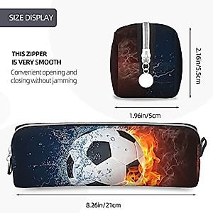 Jiamian Soccer Ball Pencil Case Pencil Holder Bag Pen Box Pouch Stationery Cosmetic Bag