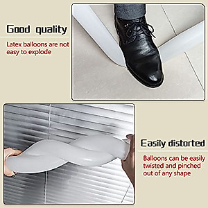 100Pcs 260 Balloons White Long Balloons for Balloon Garland Thickening Skinny Latex Twisting Balloon for Animals Modeling Christmas Birthday Wedding Party Decorations