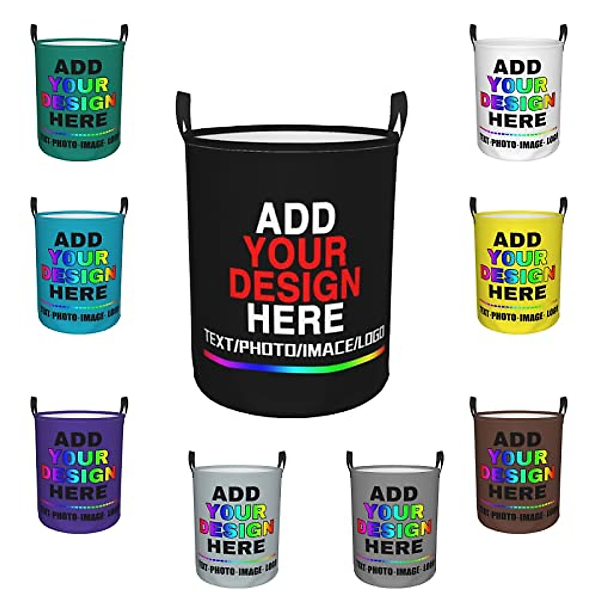 Custom Laundry Basket Personalized Laundry Basket Customized Laundry Basket with Photo/Text Collapsible Storage Basket Medium 19.6" x 15.7"