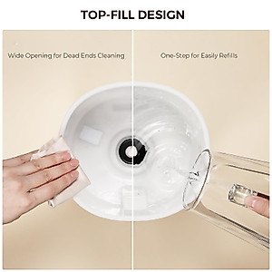 Syvio Humidifiers for Bedroom Large Room, Easy to Clean Humidifier Ultrasonic & Essential Oil Diffuser, Room Humidifier for Bedroom Baby Plant Cool Mist, Top Fill, Quiet, 360° Nozzle, Auto Off, 2.8L