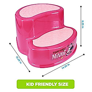 Disney Minnie Mouse 2-Tier Step Stool, Pink