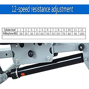 Rowing Machine for Home Use Foldable, Hydraulic Rower Trainer Indoor Foldable Rowing Machine, 12 Adjustable Resistance, Hd Data Display, Maximum Load 120kg, Fitness Equipment