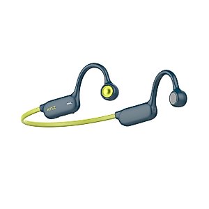 KNZ EZPZ Bluetooth Open-Ear Headphone, Perfect for Sports, Outdoor Activities and Children, Built-in Microphone, Sweat and Splash Proof, 6 Hrs Music Play, USB-C Charging (Neon)