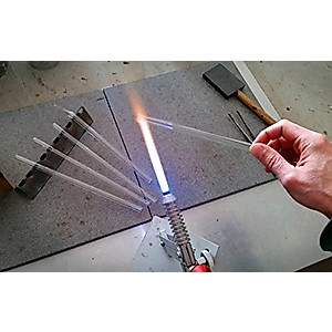 STRAWGRACE Handmade Glass Straws with Coloured Blossoms, Bent - independently tested in DE - Set of 5 with Cleaning Brush - Glass Drinking Straws, Ideal for Cocktail, Smoothie etc - 23 cm x 8 mm