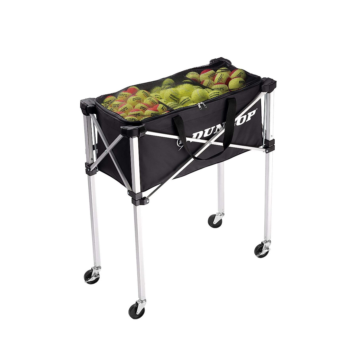 DUNLOP Unisex's 622543 Tennisball Foldable Teaching Carts for 250 Balls, Metal Grey/Black, One Size