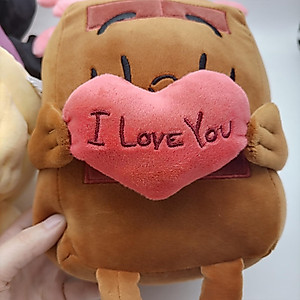 Choco and Pancake Plush, 7 Inch Cute Chocolate and Pancake in Love Plushies Toy, Soft Stuffed Animal Pillow Doll Gift for Fans (2 PCS, Choco + Pancake)