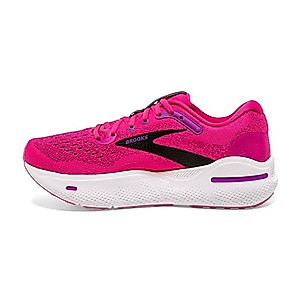 Brooks Women’s Ghost Max Cushion Neutral Running & Walking Shoe - Pink Glo/Purple/Black - 7.5 Medium