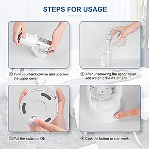 LUCOG Portable Mini Humidifier, Cool Mist Small Humidifiers, USB Personal Desktop Humidifiers for Baby, Bedroom, Plants, Quiet Air Humidifier, Vaporizers with LED Lights for Office Home Car and Travel