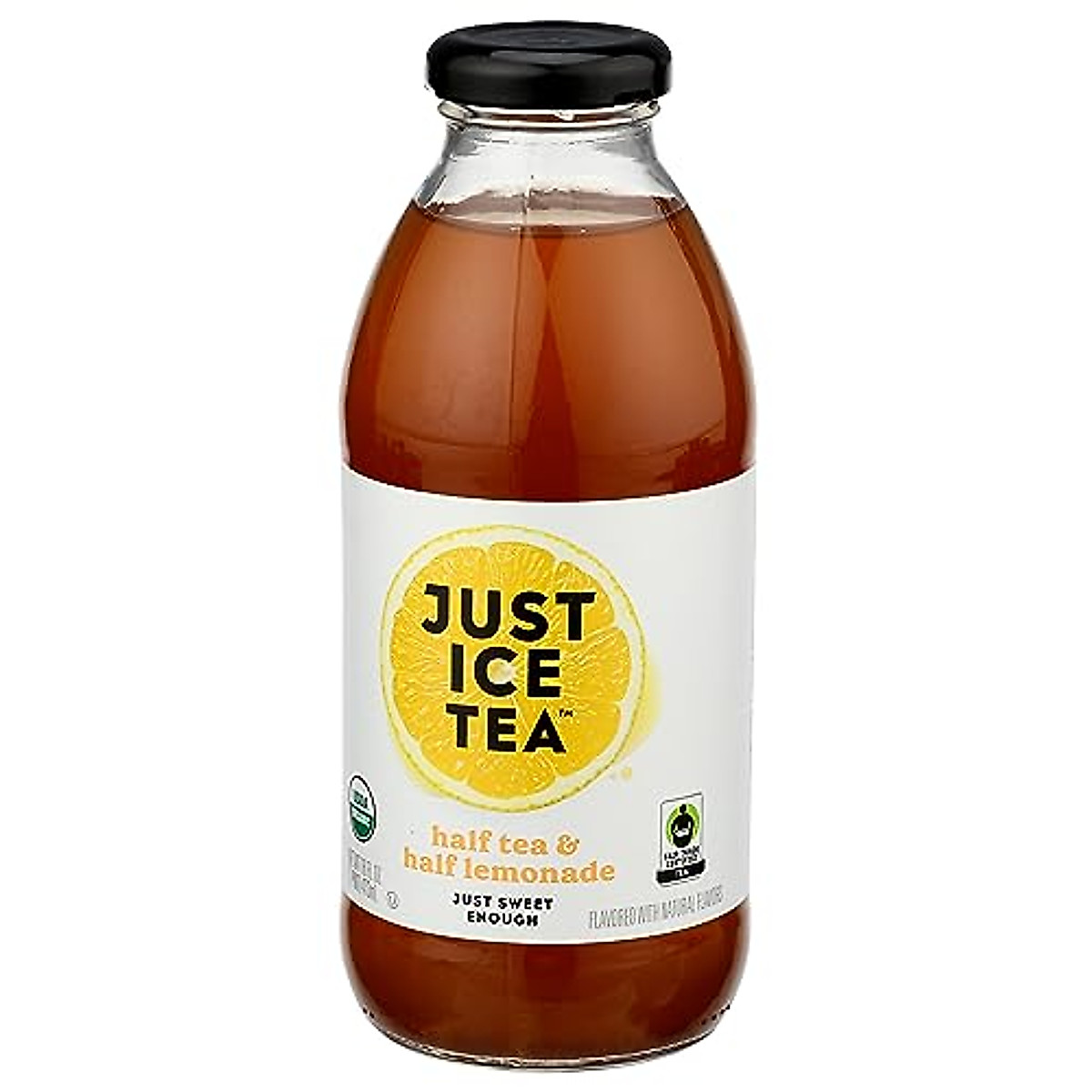 Eat The Change Just Ice Tea Organic Half Tea & Half Lemonade Tea, Kosher, 16 Fluid Ounces (Pack Of 12)