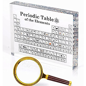Periodic Table with Real Elements-Inside - Large Acrylic Science Periodic Table with Elements Samples 7.9 x 5 x 1 Inches Ins-PerTab-027 0