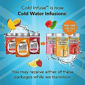 Twinings Cold Infuse Water Enhancer Tea Sampler, Strawberry-Lemon, Mango-Passionfruit, Watermelon-Mint, 12 Count (Pack of 3)
