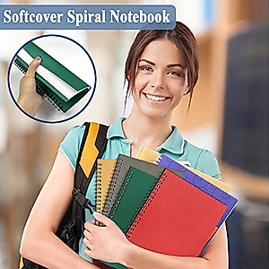 GINMLYDA Small Spiral Notebook 6Pack, 120 Lined Pages 8.25x5.50 Inches Spiral Journal Kraft Cover Notebooks & Writing Pads for School Home Office Aesthetic Sketch Drawing Note