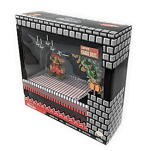 World of Nintendo 2.5" 8-Bit Classic Mario vs Bowser Action Figure 2-Pack