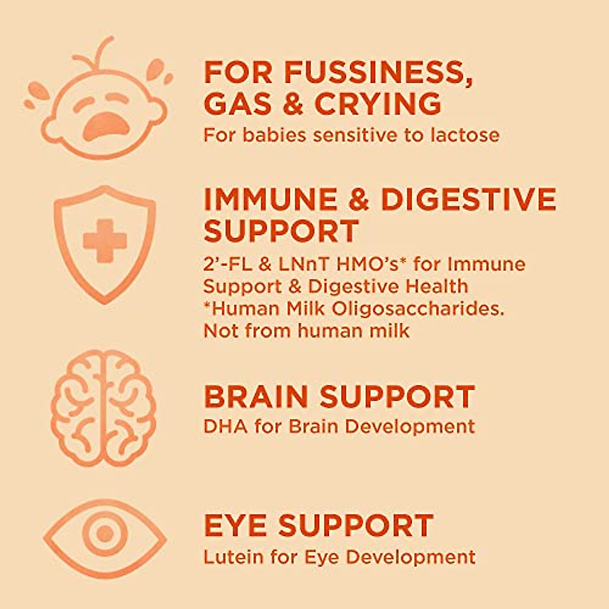 Amazon Brand - Mama Bear Sensitivity Baby Formula Powder with Iron, Reduced Lactose, Non-GMO, 2'-FL HMO for Immune Support, 22.5 Ounce