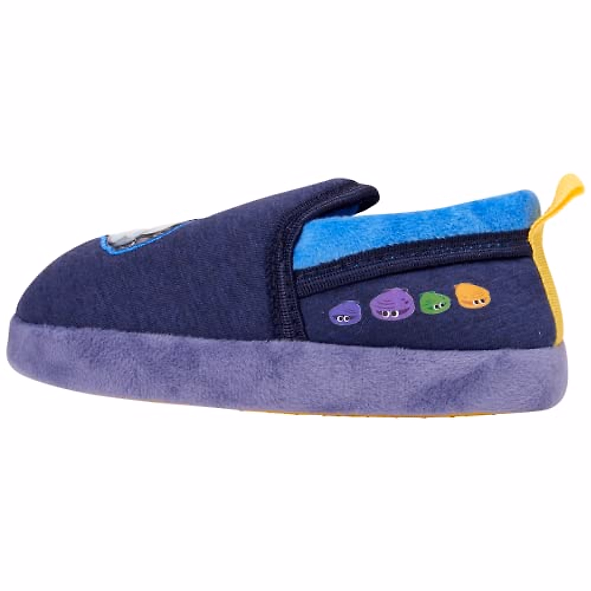 Nickelodeon Toddler Boys' and Girls’ Baby Shark Slippers - Plush Fuzzy Slippers, Non-Skid Sole (5-12 Toddler/Kid), Size 7-8 Toddler, Baby Shark Blue