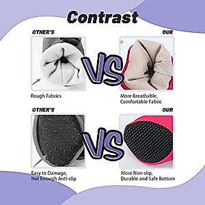 LUZGAT 4PCs Dog Boots Dog Shoes Pow Protector for Summer Hot Pavement for Small Medium Dogs Cat with Non-Slip Sole and Reflective Straps(Pink,Size 1)