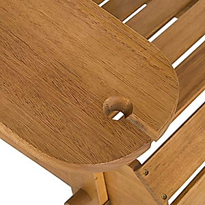 Safavieh PAT7034A-SET2 Outdoor Collection Breetel Teak (Set of 2) Adirondack Chair, Natural