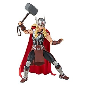 Marvel Legends Series Thor: Love and Thunder Mighty Thor Action Figure 6-inch Collectible Toy, 4 Accessories, 1 Build-A-Figure Part