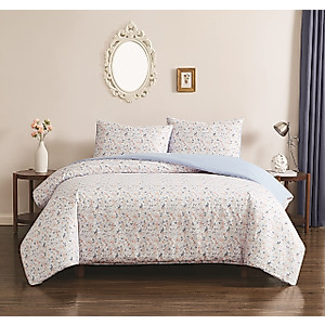 Truly Soft Maine Floral King 3 Piece Duvet Cover Set