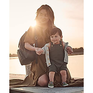 Skip Hop Diaper Bag Backpack: Evermore, Multi-Function Baby Travel Bag 6 in 1, Black