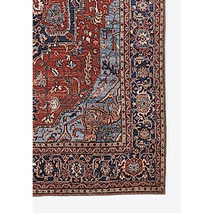 Momeni Afshar Polyester Area Rug, Red, 3' X 5' (AFS37)